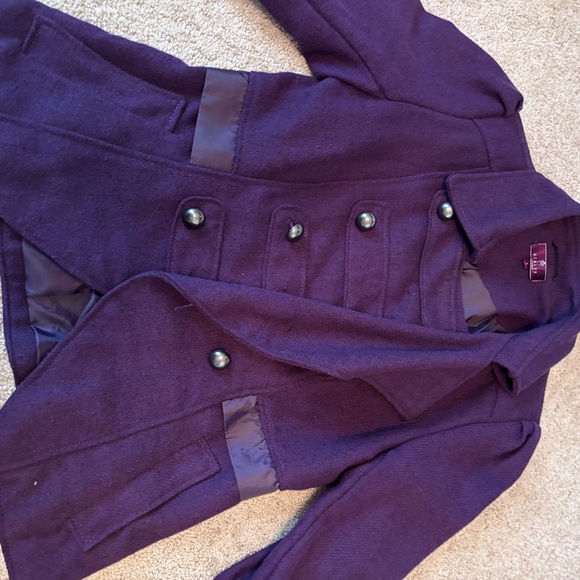 Aritzia | Jackets & Coats | Aritzia Deep Purple Pea Coat | Poshmark